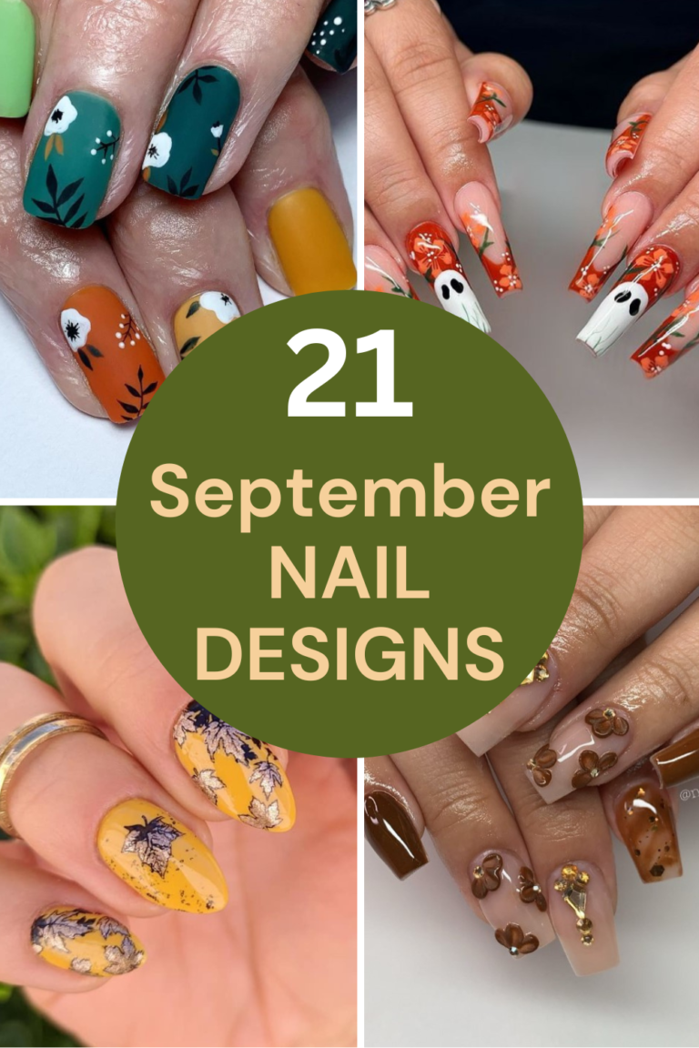 21 September Nail Ideas for Cozy Nights - Radiant Inspire Mom