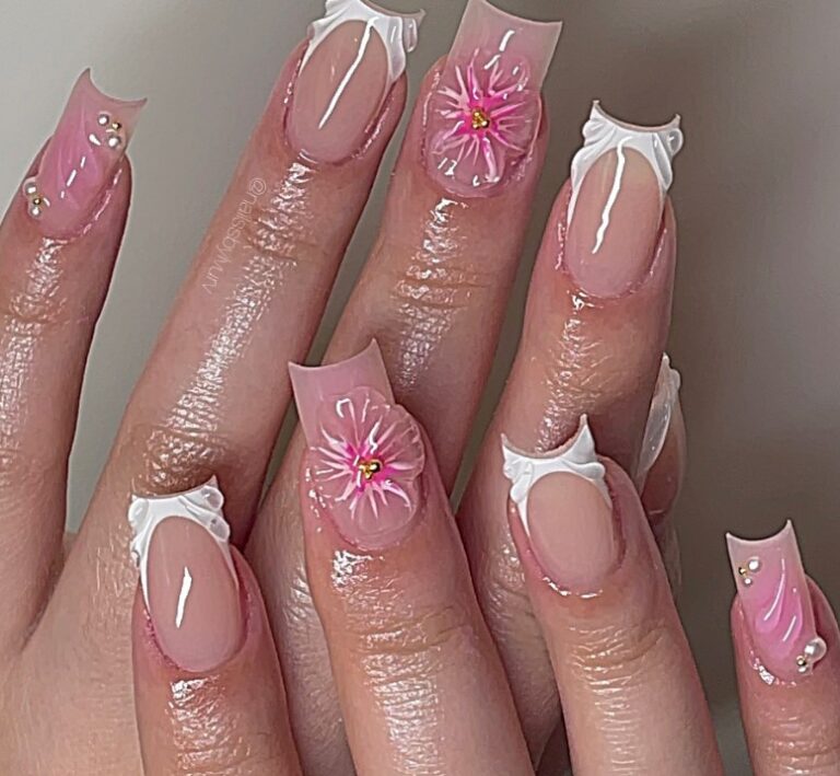 31 Pink Square Nails That Are Trendy And Classy - Radiant Inspire Mom