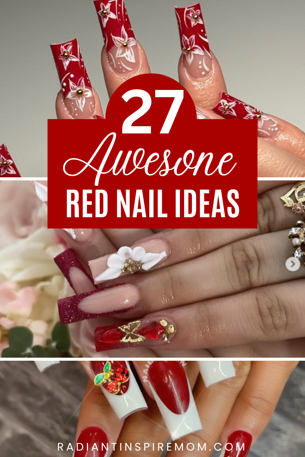 What is red nail theory? 27 Classy Red Nails - Radiant Inspire Mom